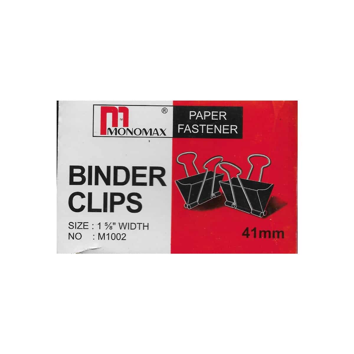 Monomax Binder Clips 41mm (12 Pcs) - St. Francis De Sales Press